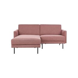 Beliani Ecksofa BREDA in Rosa/Schwarz - (W) 192 x (H) 85 x (L) 155 cm | Gr.: onesize