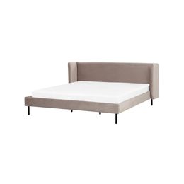 Beliani Doppelbett ARETTE in Beige - (W) 204 x (H) 95 x (L) 206 cm | Gr.: onesize