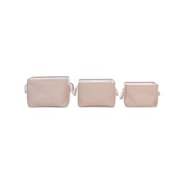 Beliani 3er-Set Bad-Kleinaufbewahrung DARQAB in Beige/Weiß | Gr.: onesize
