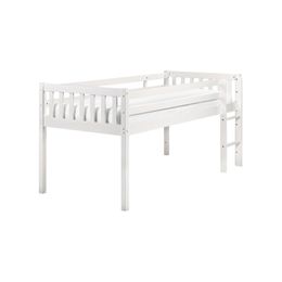 Beliani Einzelbett PEIPIN in Wei&szlig; - (W) 98 x (H) 99 x (L) 210 cm | Gr.: onesize