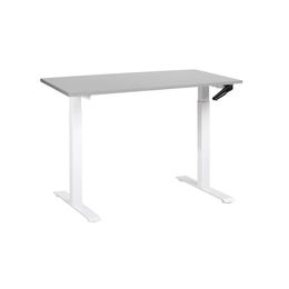 Beliani H&ouml;henverstellbarer Schreibtisch DESTINES in Grau/Wei&szlig; | Gr.: onesize