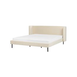 Beliani Doppelbett ARETTE in Beige - (W) 204 x (H) 95 x (L) 206 cm | Gr.: onesize