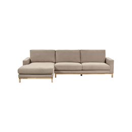Beliani Ecksofa SIGGARD in Beige/Braun - (W) 296 x (H) 82 x (L) 163 cm | Gr.: onesize