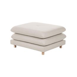 Beliani Ottomane HEDEN in Beige/Braun - (W) 86 x (H) 43 x (L) 50 cm | Gr.: onesize