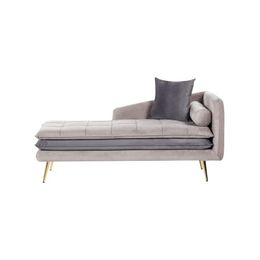 Beliani Chaiselongue GONESSE in Beige/Grau/Gold - (W) 160 x (H) 72 x (L) 79 cm | Gr.: onesize