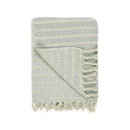 IB Laursen Plaid Hellblau Creme Streifen Muster 130x160 | Gr.: onesize