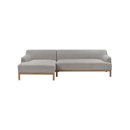 Beliani Ecksofa SOSJO in Grau/Braun - (W) 251 x (H) 74 x (L) 132 cm | Gr.: onesize