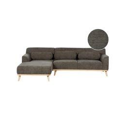 Beliani Ecksofa SIMOS in Gr&uuml;n/Braun - (W) 264 x (H) 80 x (L) 159 cm | Gr.: onesize