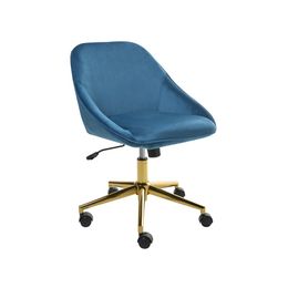 Beliani B&uuml;rostuhl BARDSDALE in Blau/Gold/Schwarz - (W) 54 x (H) 77 x (L) 54 cm | Gr.: onesize