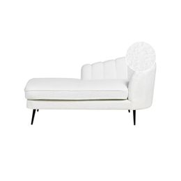 Beliani Chaiselongue ALLIER in Wei&szlig;/Schwarz - (W) 150 x (H) 75 x (L) 76 cm | Gr.: onesize