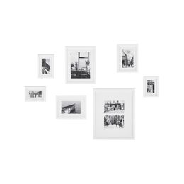 Beliani 7er-Set Fotorahmen ZINARE in Wei&szlig; | Gr.: onesize