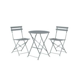 Beliani 3-tlg Bistro Set FIORI in Grau | Gr.: onesize