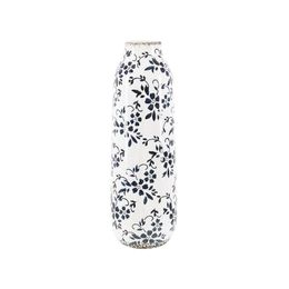 Beliani Blumenvase MULAI in Wei&szlig;/Blau - (W) 12 x (H) 35 x (L) 12 cm | Gr.: onesize