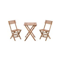 Beliani 3-tlg Bistro Set SOLAROLO in Braun | Gr.: onesize