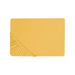 Beliani Bettlaken JANBU in Gelb - (W) 160 x (H) 30 x (L) 200 cm | Gr.: onesize