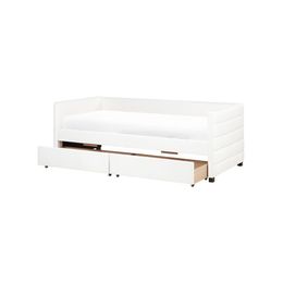 Beliani Einzelbett MARRAY in Wei&szlig; - (W) 98 x (H) 71 x (L) 214 cm | Gr.: onesize