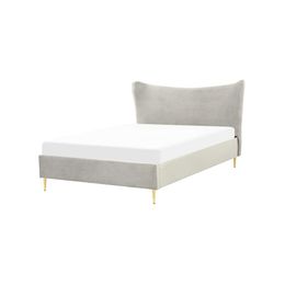 Beliani Doppelbett CHALEIX in Grau/Gold - (W) 148 x (H) 109 x (L) 212 cm | Gr.: onesize
