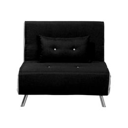 Beliani Einzelsofa FARRIS in Schwarz/Silber - (W) 100 x (H) 89 x (L) 87 cm | Gr.: onesize