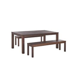 Beliani 3-tlg Gartentisch Set TUSCANIA in Braun | Gr.: onesize