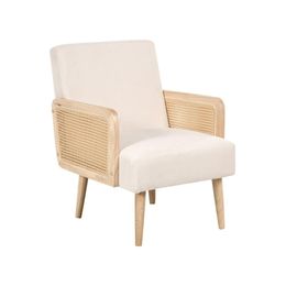 Beliani Sessel HOJBY in Beige/Braun - (W) 61 x (H) 82 x (L) 74 cm | Gr.: onesize