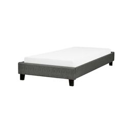 Beliani Einzelbett ROANNE in Grau/Braun - (W) 99 x (H) 29 x (L) 211 cm | Gr.: onesize