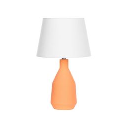 Beliani Tischleuchten LAMBRE in Orange/Wei&szlig; - (W) 33 x (H) 53 x (L) 33 cm | Gr.: onesize