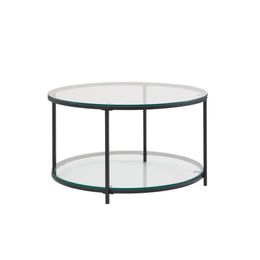 FineBuy Couchtisch in Transparent / Glas / 80x80x45 | Gr.: onesize