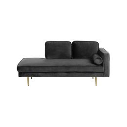 Beliani Chaiselongue MIRAMAS in Schwarz/Gold - (W) 171 x (H) 63 x (L) 79 cm | Gr.: onesize