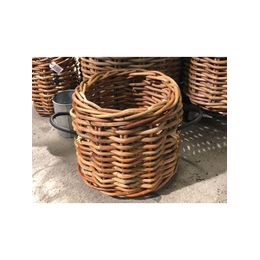 A2Living Rattan Korb MAXI Niedrig Rund 45x39 | Gr.: onesize