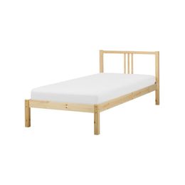 Beliani Einzelbett VANNES in Braun - (W) 97 x (H) 80 x (L) 209 cm | Gr.: onesize