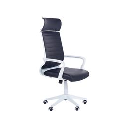 Beliani B&uuml;rostuhl LEADER in Schwarz/Wei&szlig; - (W) 63 x (H) 114 x (L) 63 cm | Gr.: onesize