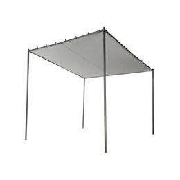 Beliani Garten-Pergola VIMINO in Grau/Schwarz - (W) 282 x (H) 282 x (L) 294 cm | Gr.: onesize