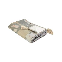 Beliani Picknickdecke BANDOWALI in Bunt/Braun/Grau - (W) 200 x (H) 1 x (L) 200 cm | Gr.: onesize