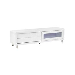 Beliani TV-M&ouml;bel PEMBORKE in Wei&szlig; - (W) 158 x (H) 43 x (L) 39 cm | Gr.: onesize
