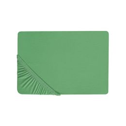 Beliani Bettlaken JANBU in Gr&uuml;n - (W) 140 x (H) 30 x (L) 200 cm | Gr.: onesize