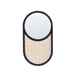 Beliani Wandspiegel BALEAL in /Beige/Schwarz - (W) 30 x (H) 56 x (L) 2 cm | Gr.: onesize
