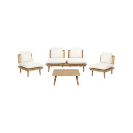 Beliani 4-tlg Sitzgruppe ACCADIA in Braun/Beige | Gr.: onesize