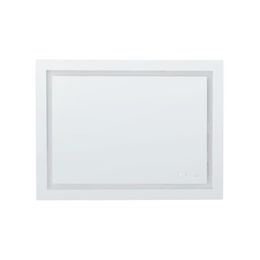 Beliani Badezimmerspiegel PRENOIS in Silber - (W) 80 x (H) 60 x (L) 4 cm | Gr.: onesize