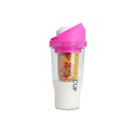Original CrunchCup Tragbarer M&uuml;slibecher To Go 260 + 250 ml | Pink in Rosa | Gr.: onesize
