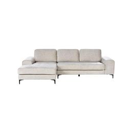 Beliani Ecksofa KIRUNA in Beige/Schwarz - (W) 290 x (H) 86 x (L) 148 cm | Gr.: onesize