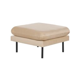 Beliani Ottomane VINTERBRO in Beige/Schwarz - (W) 70 x (H) 44 x (L) 70 cm | Gr.: onesize