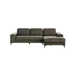 Beliani Ecksofa KIRUNA in Gr&uuml;n/Schwarz - (W) 290 x (H) 86 x (L) 148 cm | Gr.: onesize