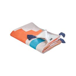 Beliani Picknickdecke KAMBAR in Bunt/Gelb/Wei&szlig; - (W) 150 x (H) 1 x (L) 200 cm | Gr.: onesize