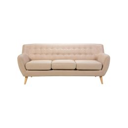 Beliani 3-Sitzer Sofa MOTALA in Beige/Braun - (W) 182 x (H) 76 x (L) 83 cm | Gr.: onesize