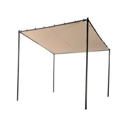 Beliani Garten-Pergola VIMINO in Beige/Schwarz - (W) 282 x (H) 282 x (L) 294 cm | Gr.: onesize