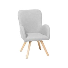 Beliani Sessel BJARN in Grau/Braun - (W) 60 x (H) 90 x (L) 55 cm | Gr.: onesize
