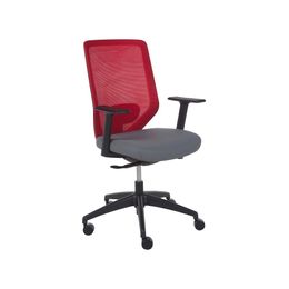 Beliani Bürostuhl VIRTUOSO in Rot/Grau/Schwarz - (W) 53 x (H) 97 x (L) 53 cm | Gr.: onesize