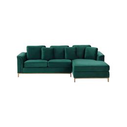 Beliani Ecksofa OSLO in Gr&uuml;n - (W) 270 x (H) 64 x (L) 151 cm | Gr.: onesize