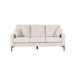 Beliani 3-Sitzer Sofa GAVLE in Beige/Schwarz - (W) 183 x (H) 83 x (L) 78 cm | Gr.: onesize
