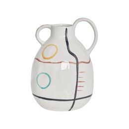 Beliani Blumenvase DORY in Weiß/Bunt - (W) 21 x (H) 28 x (L) 21 cm | Gr.: onesize